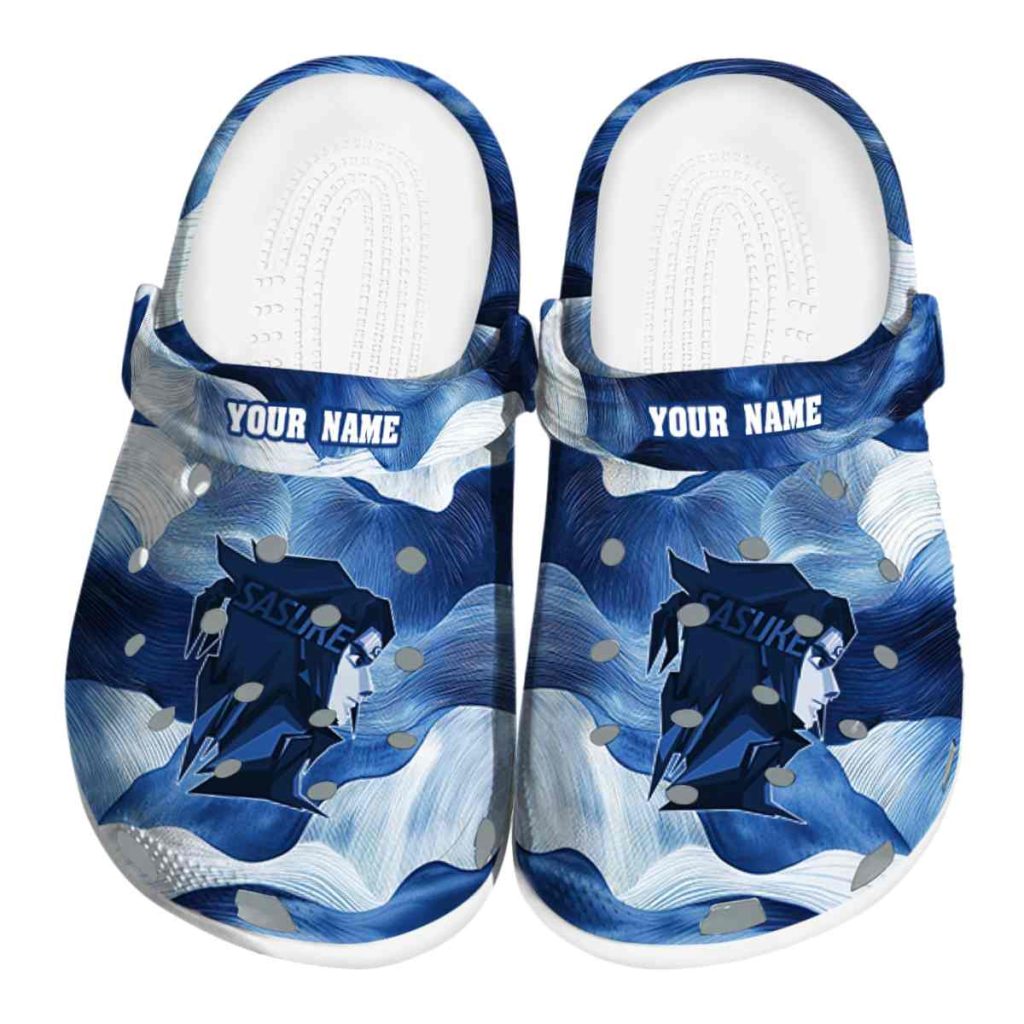 Custom Sasuke Ocean Waves Clog - VivaCrocs