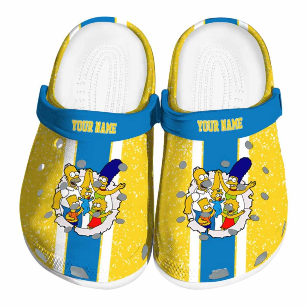 Personalized Simpsons Vertical Stripes Clog - VivaCrocs