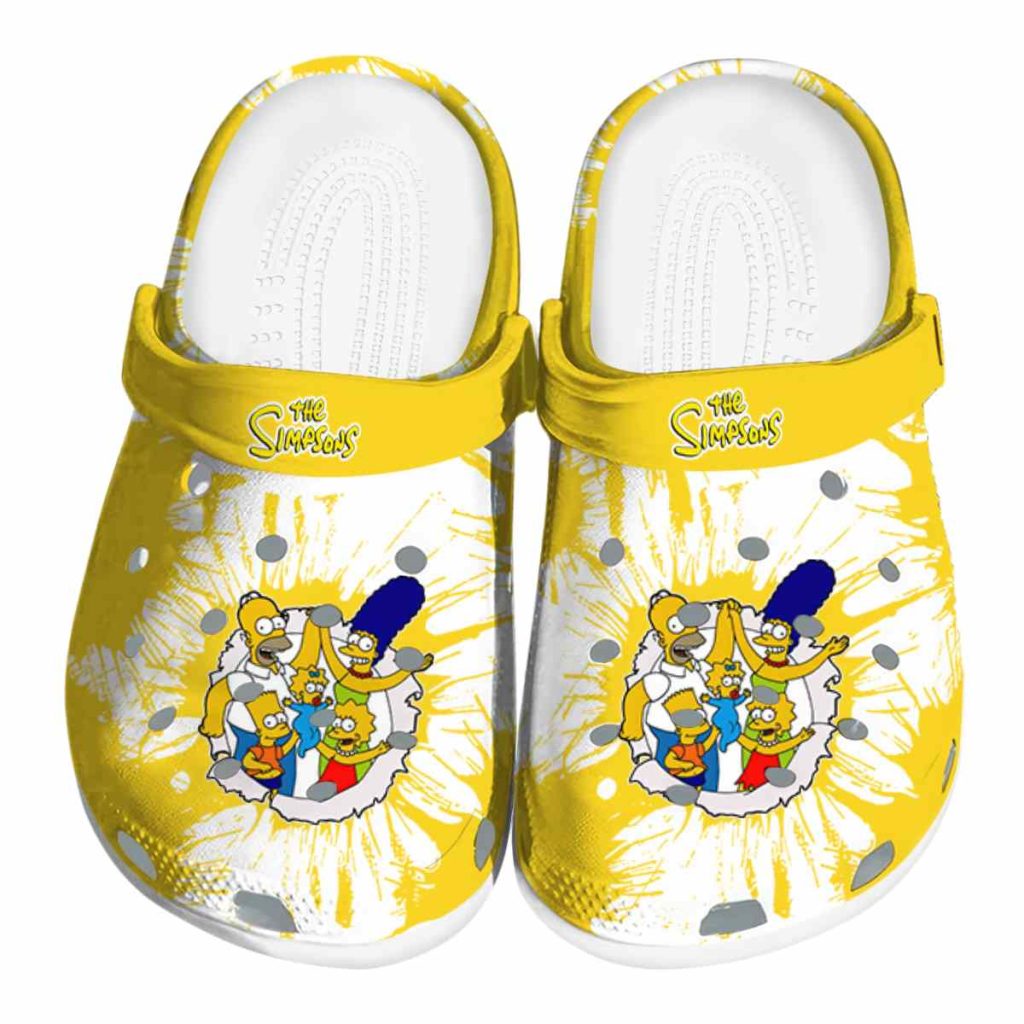 Simpsons Splatter Graphics Clog - VivaCrocs