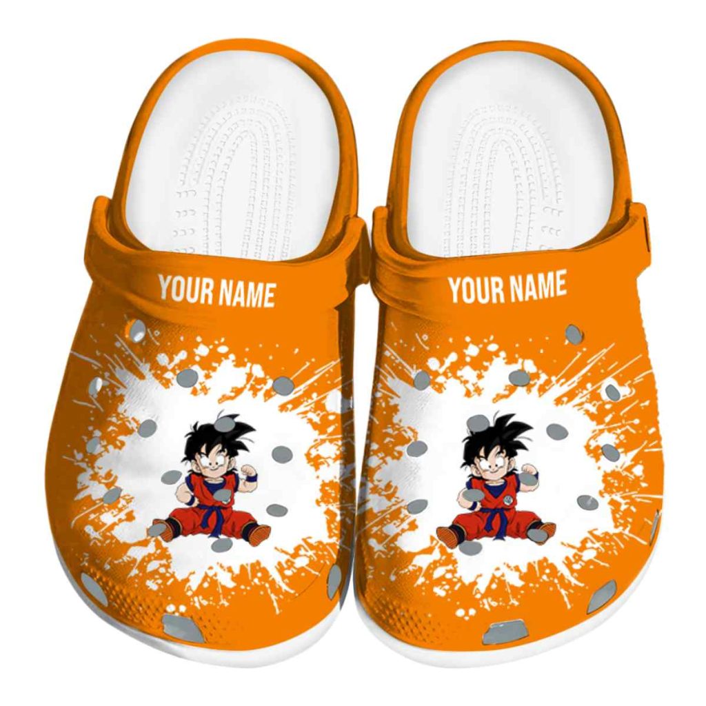 Customized Son Gohan Dragon Ball Splatter Background Clog - VivaCrocs
