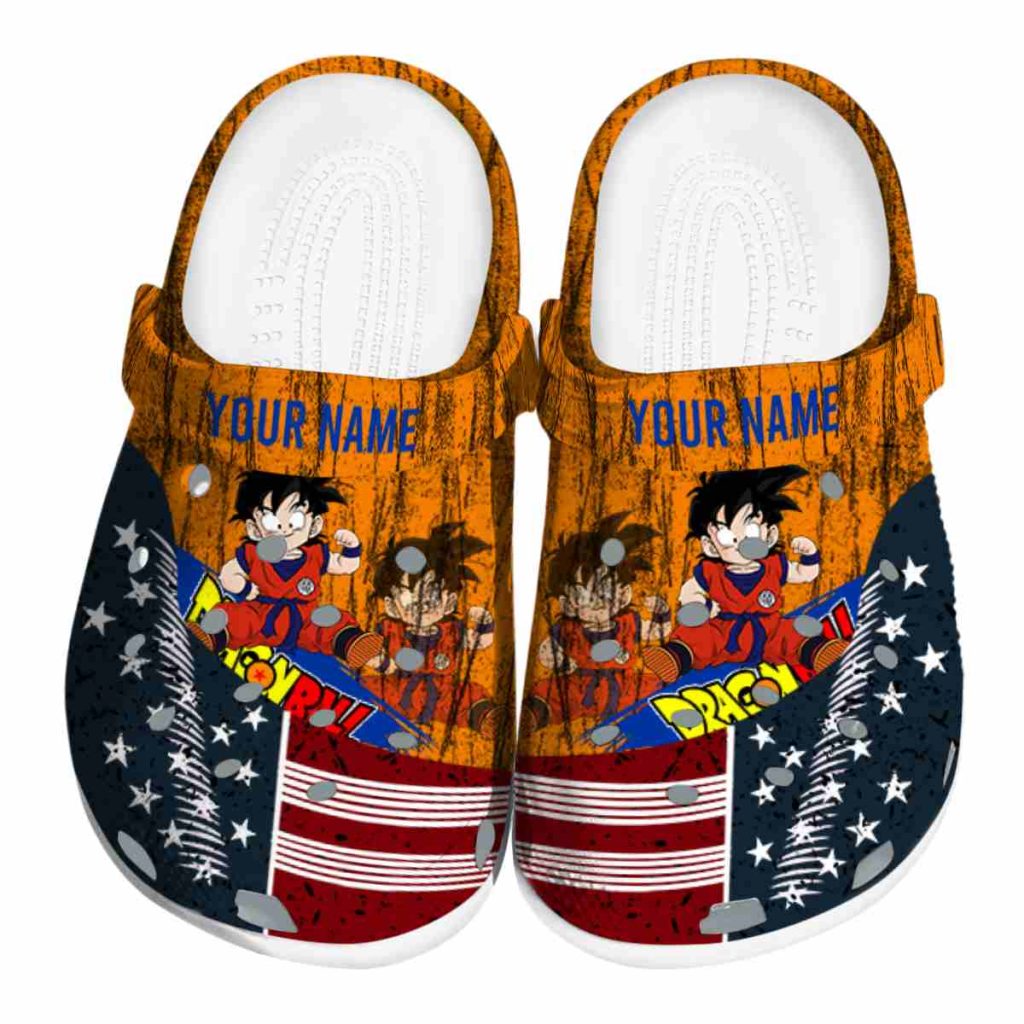 Customized Son Gohan Dragon Ball Star-Spangled Side Pattern Clog - VivaCrocs