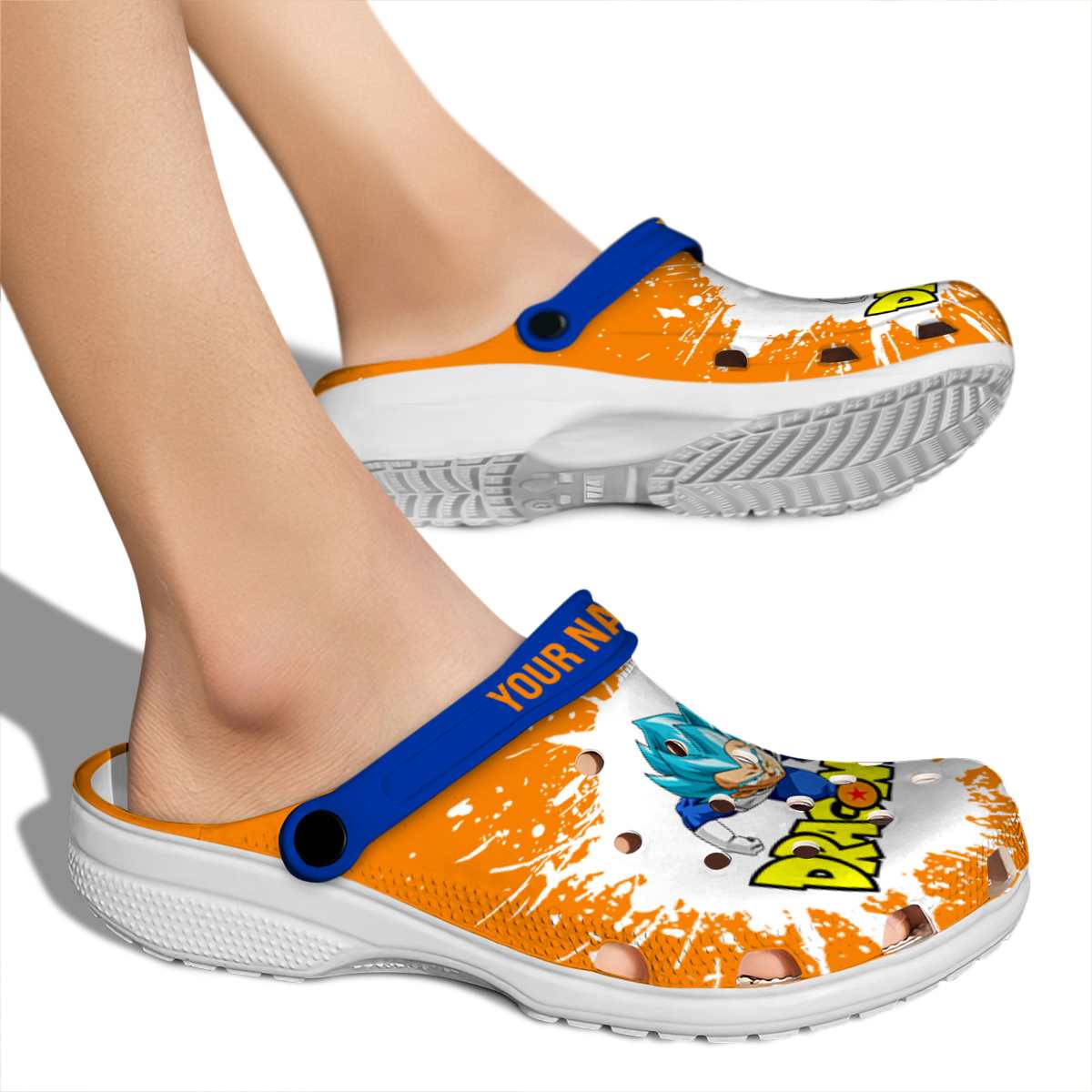 Customized Vegeta Dragon Ball Splash Art Clog - VivaCrocs