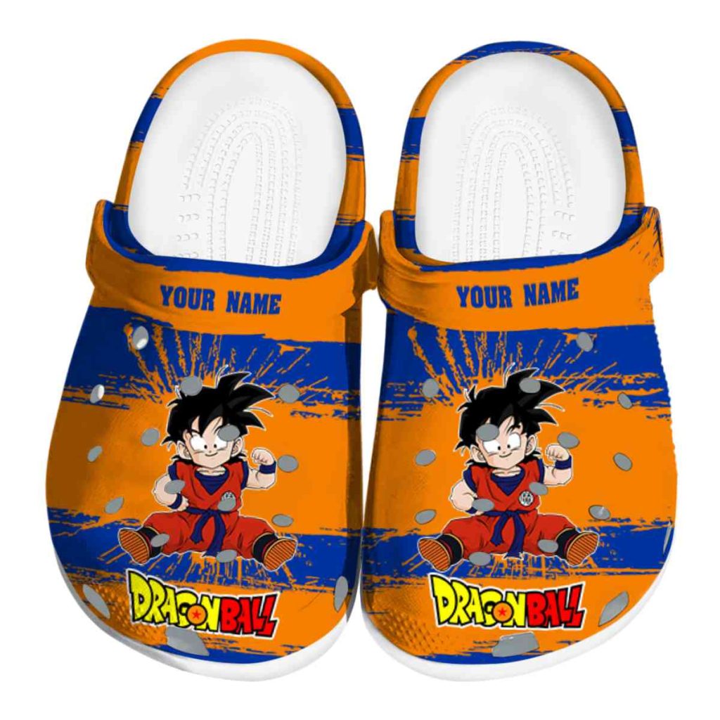 Personalized Son Gohan Dragon Ball Paint Splatter Graphics Clog - VivaCrocs