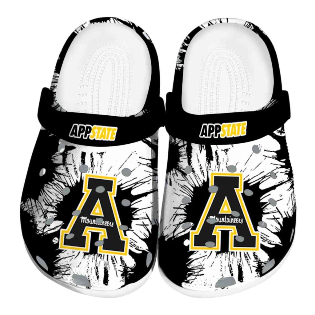 Appalachian State Mountaineers Splatter Graphics Clog - VivaCrocs
