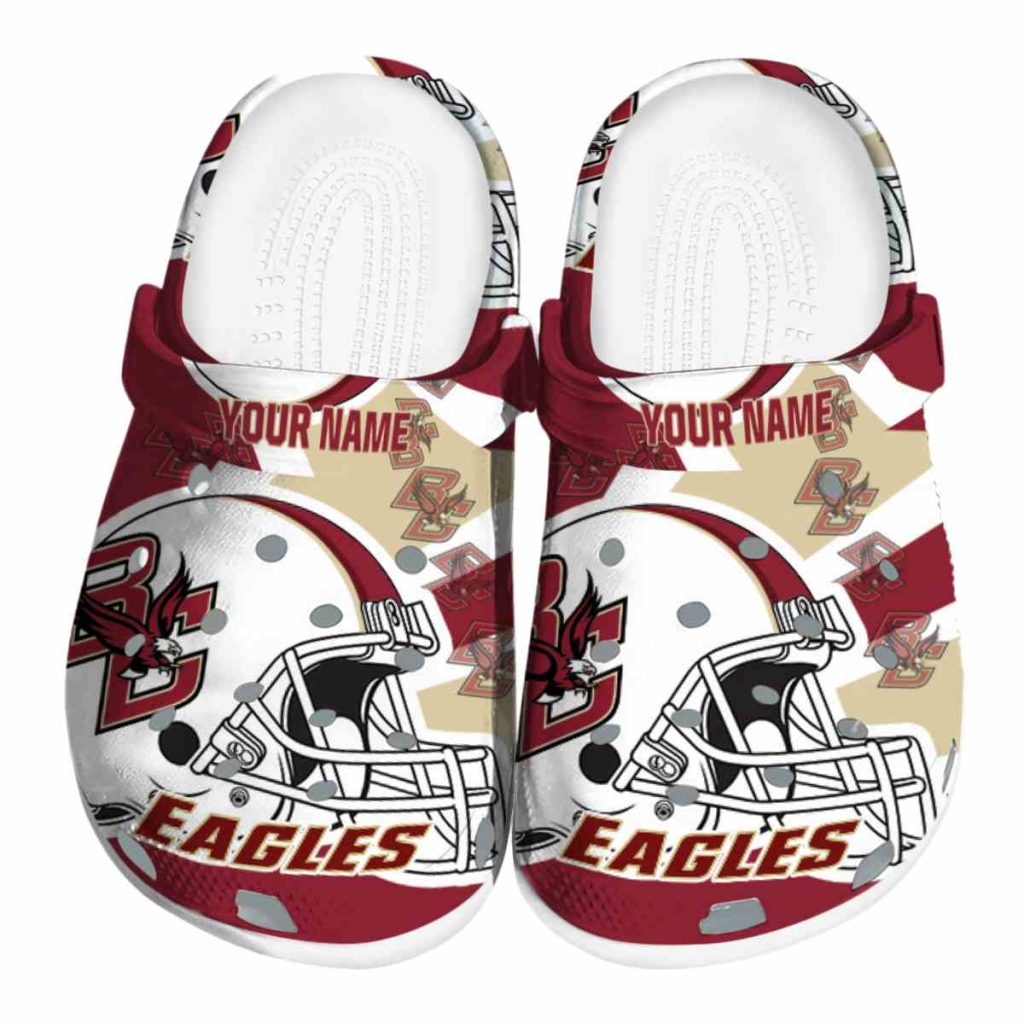 Custom Boston College Eagles Football Helmet Clog - VivaCrocs
