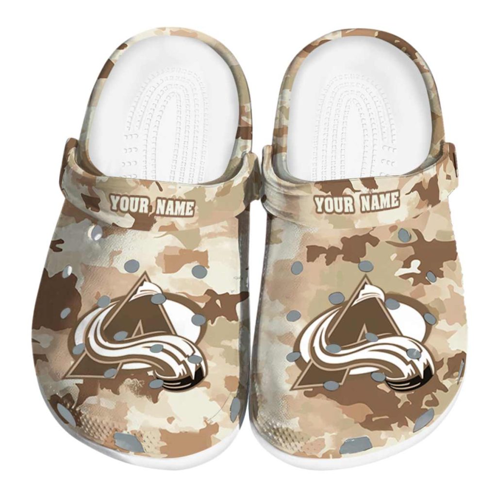 Custom Colorado Avalanche Desert Camo Clog - VivaCrocs