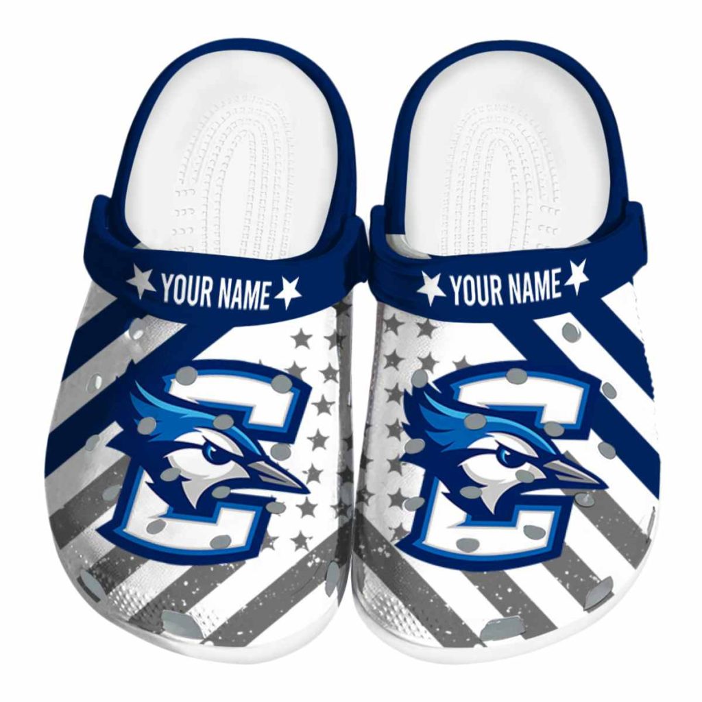 Custom Creighton Bluejays Star-Spangled Graphic Clog - VivaCrocs