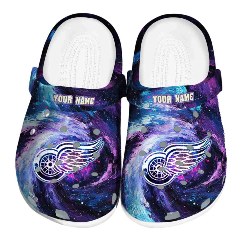 Custom Detroit Red Wings Galaxy Swirl Clog - VivaCrocs