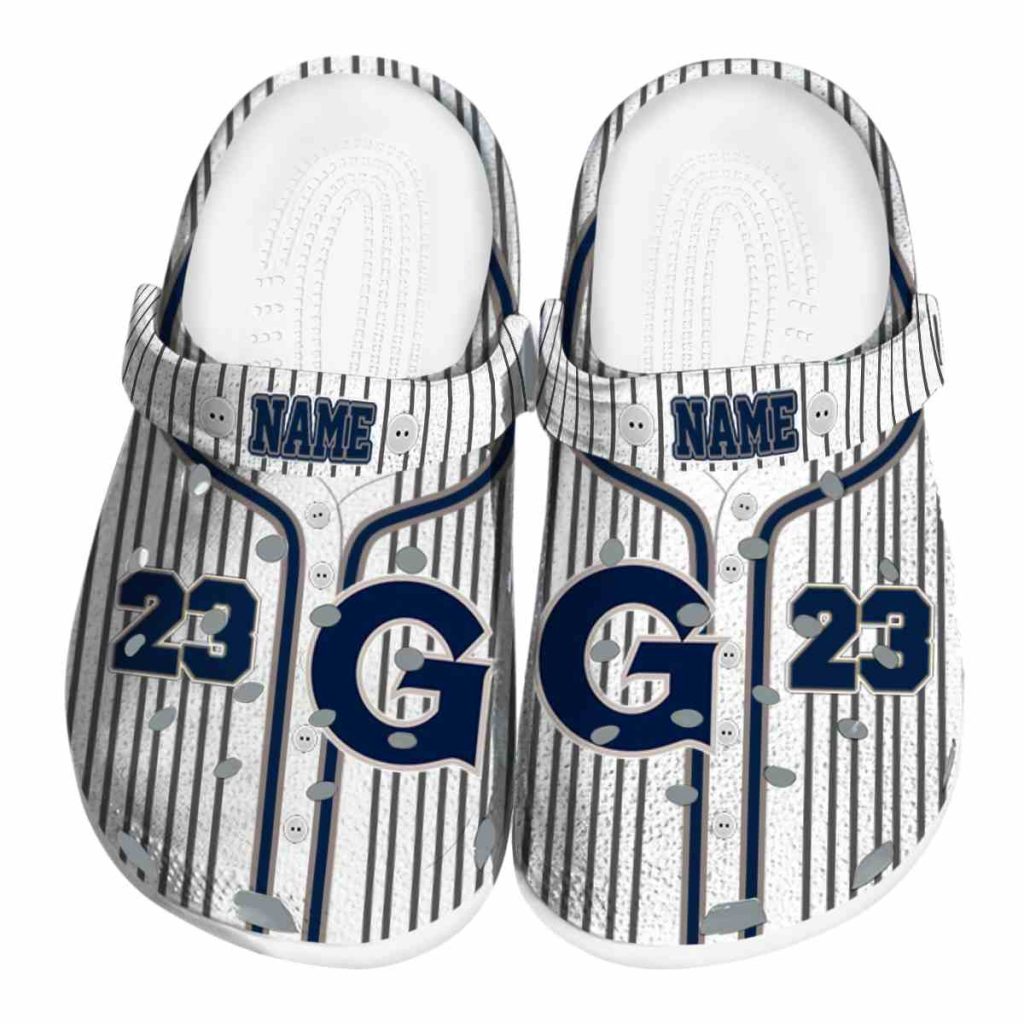 Custom Georgetown Hoyas Pinstripe Pattern Clog - VivaCrocs
