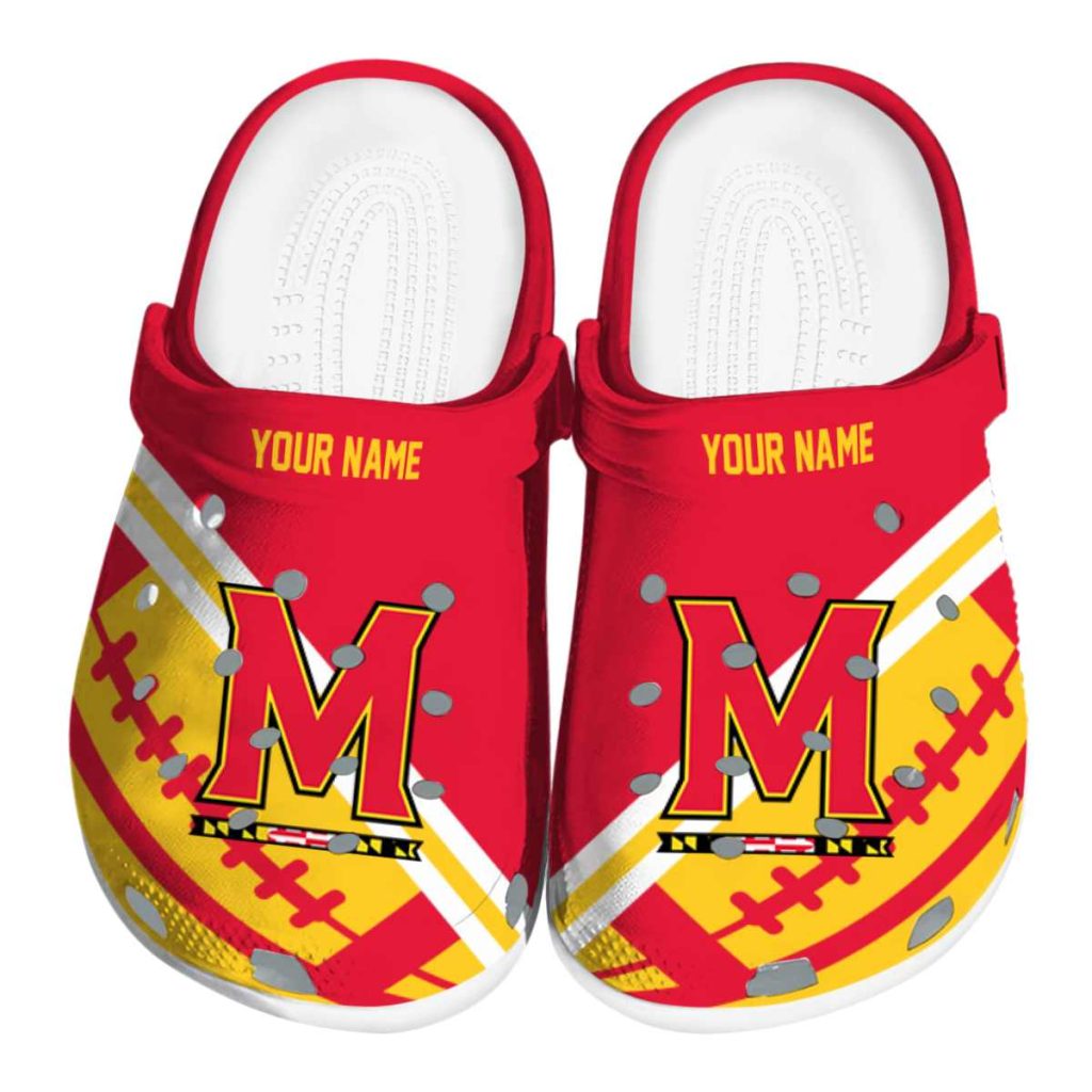 Custom Maryland Terrapins Football Motif Clog - VivaCrocs