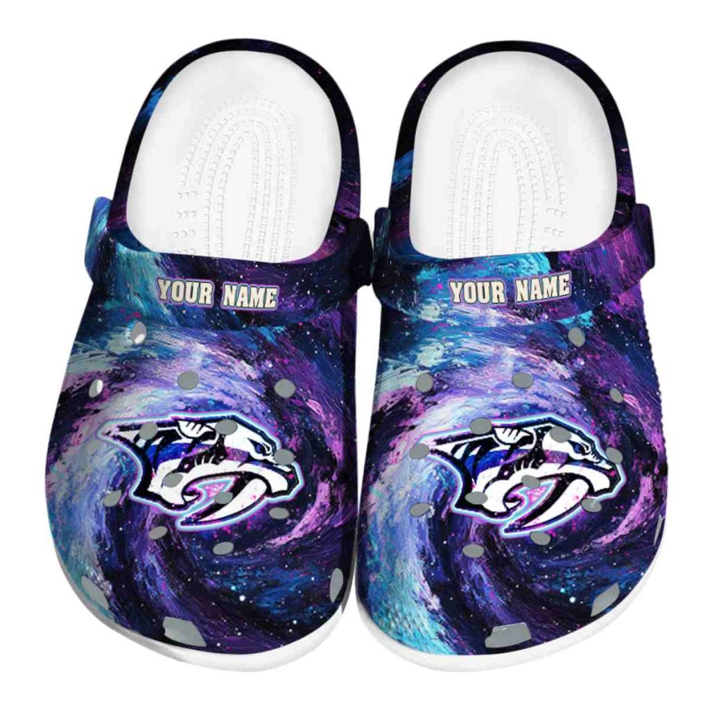 Custom Nashville Predators Galaxy Swirl Clog - VivaCrocs