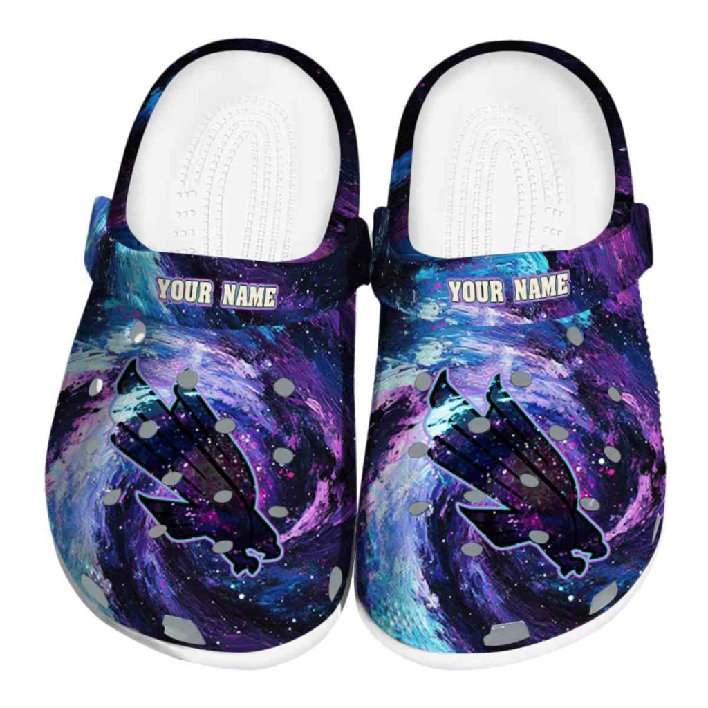Custom North Texas Mean Green Galaxy Swirl Clog - VivaCrocs