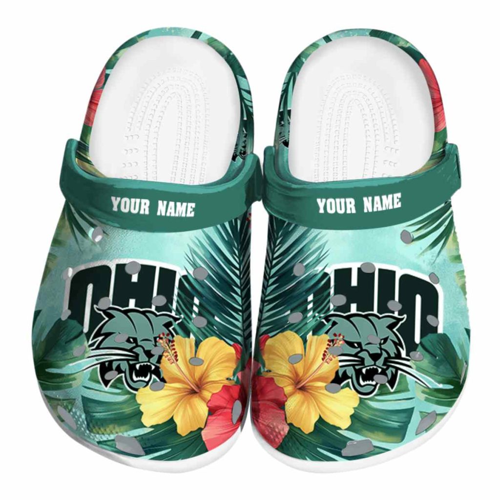 Custom Ohio Bobcats Tropical Vibes Clog - VivaCrocs