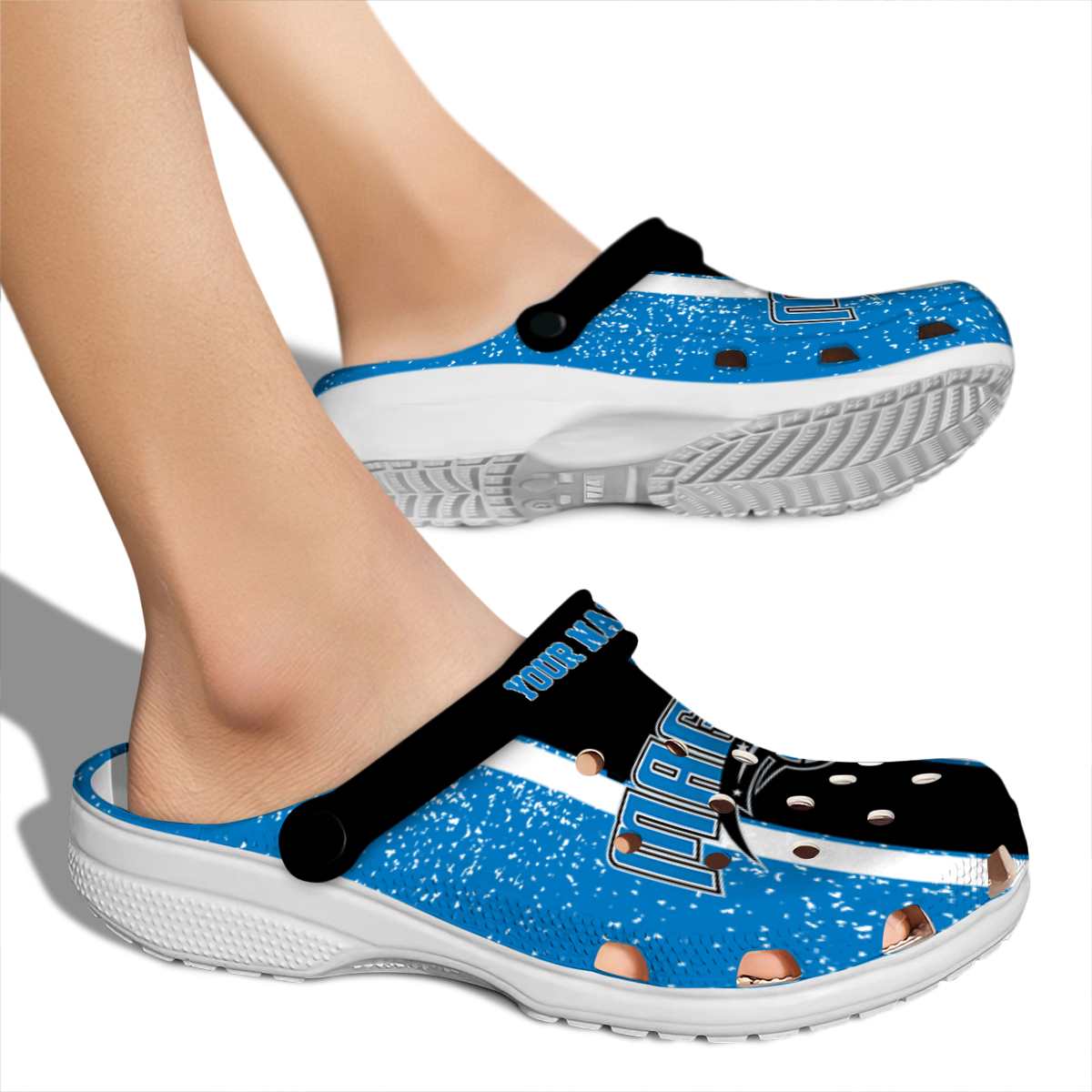 Custom Orlando Magic Vertical Stripes Clog - VivaCrocs