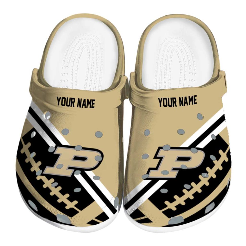 Custom Purdue Boilermakers Football Motif Clog - VivaCrocs