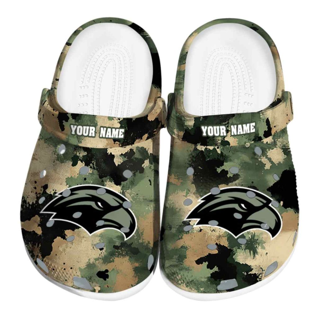 Custom Southern Miss Golden Eagles Camouflage Craze Clog - VivaCrocs