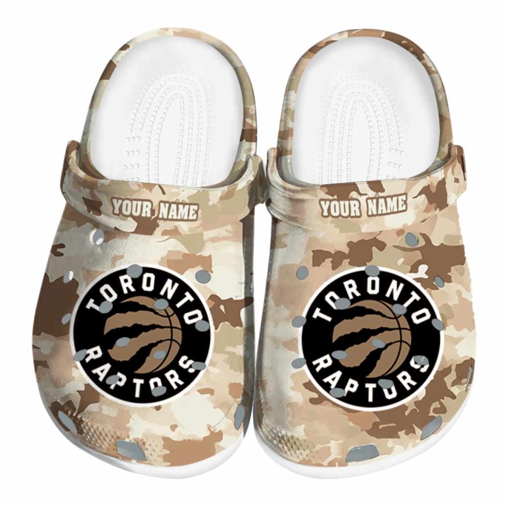 Custom Toronto Raptors Desert Camo Clog - VivaCrocs