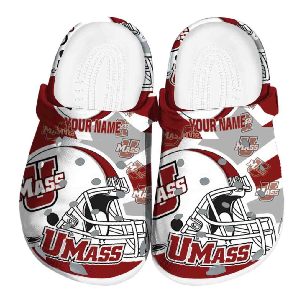 Custom UMass Minutemen Football Helmet Clog - VivaCrocs