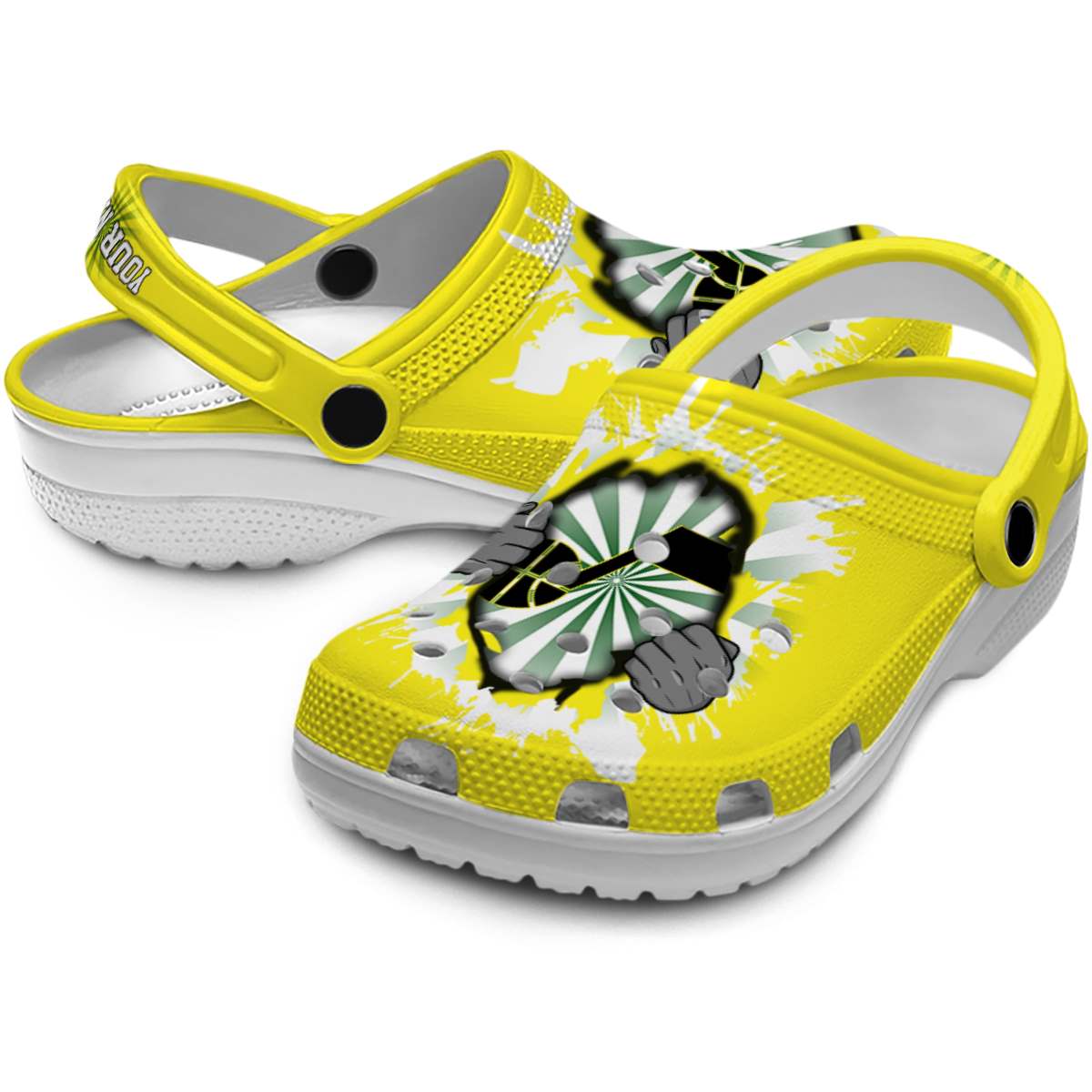 Custom Utah Jazz Gripping Hand Clog - VivaCrocs