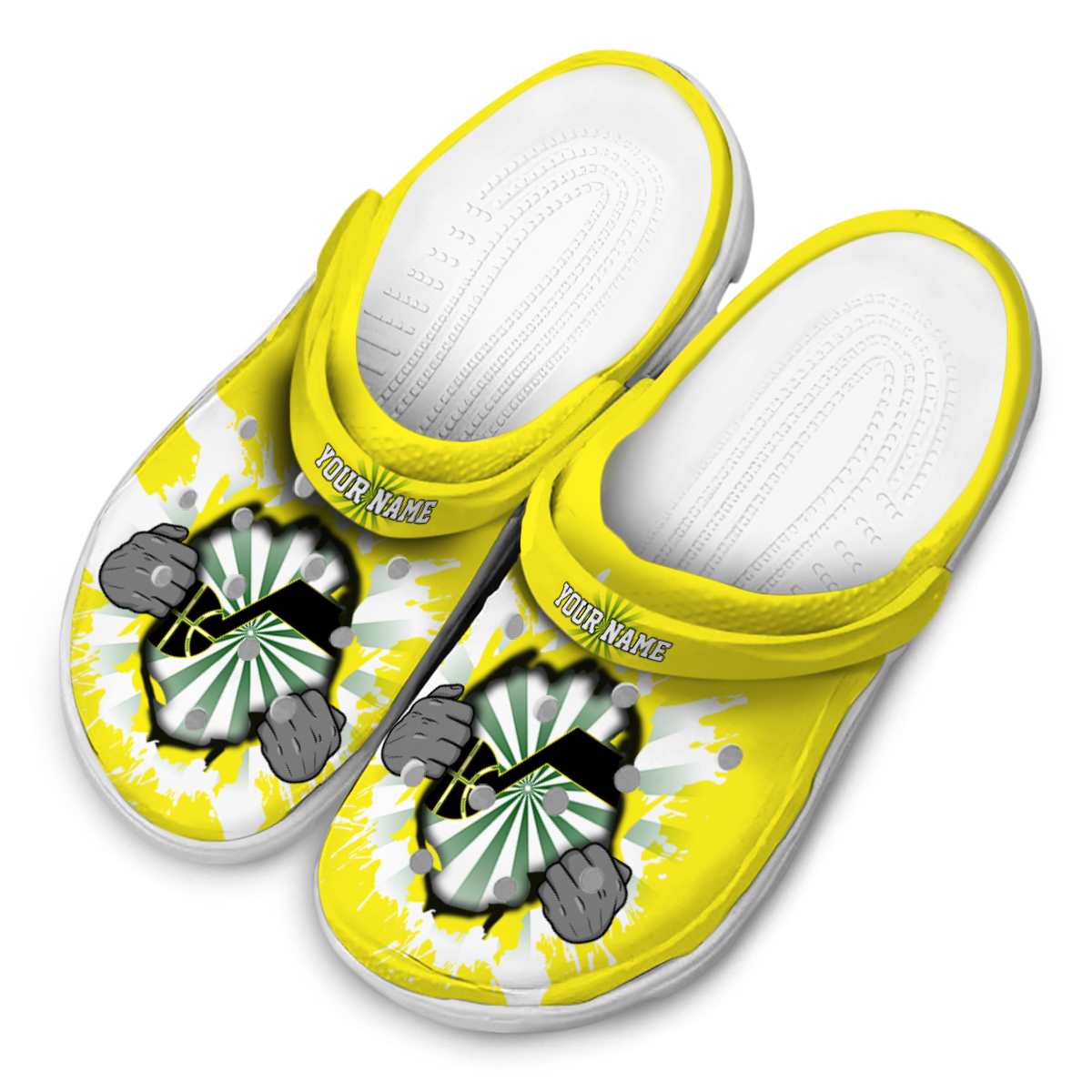Custom Utah Jazz Gripping Hand Clog - VivaCrocs