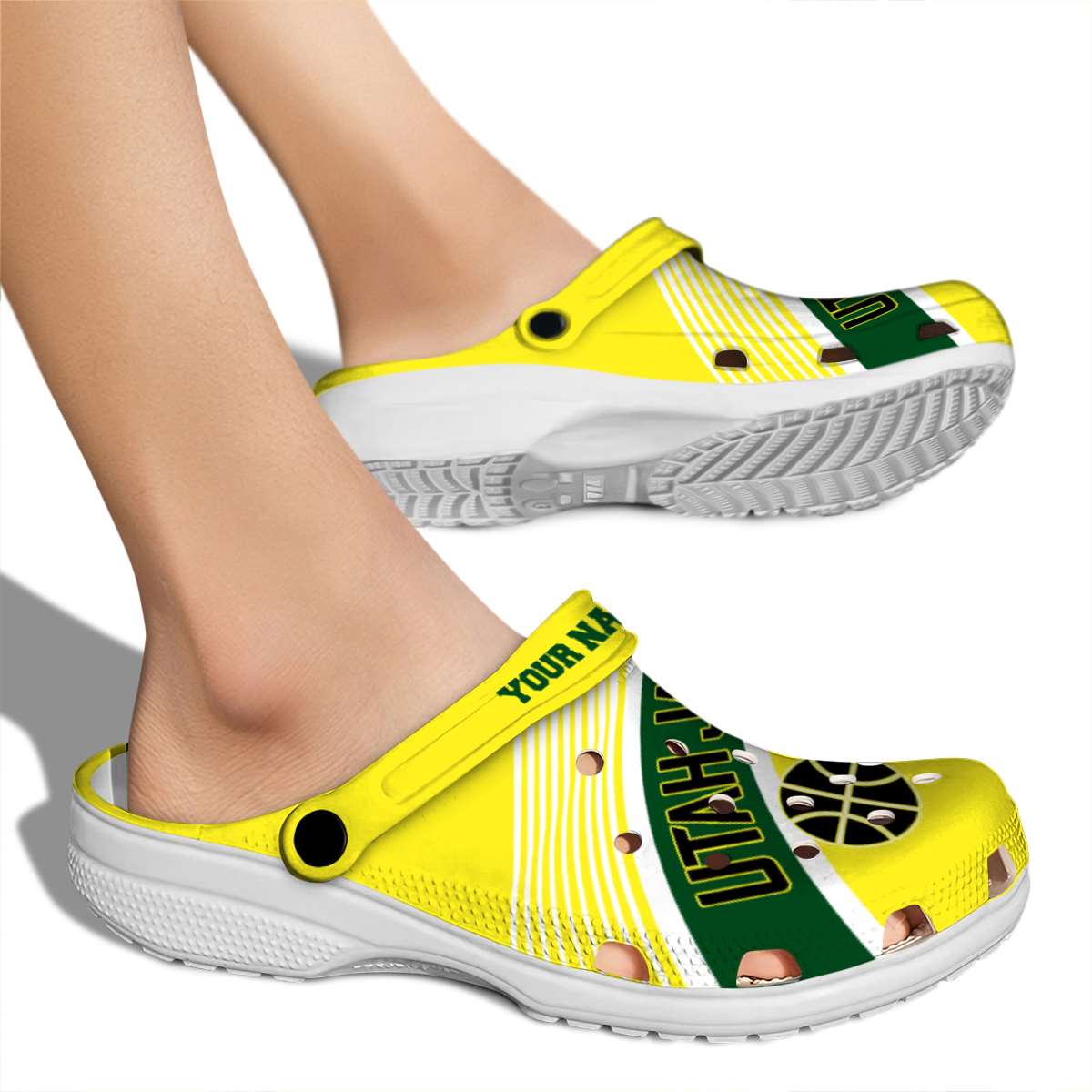Custom Utah Jazz Vibrant Dual-Tone Clog - VivaCrocs