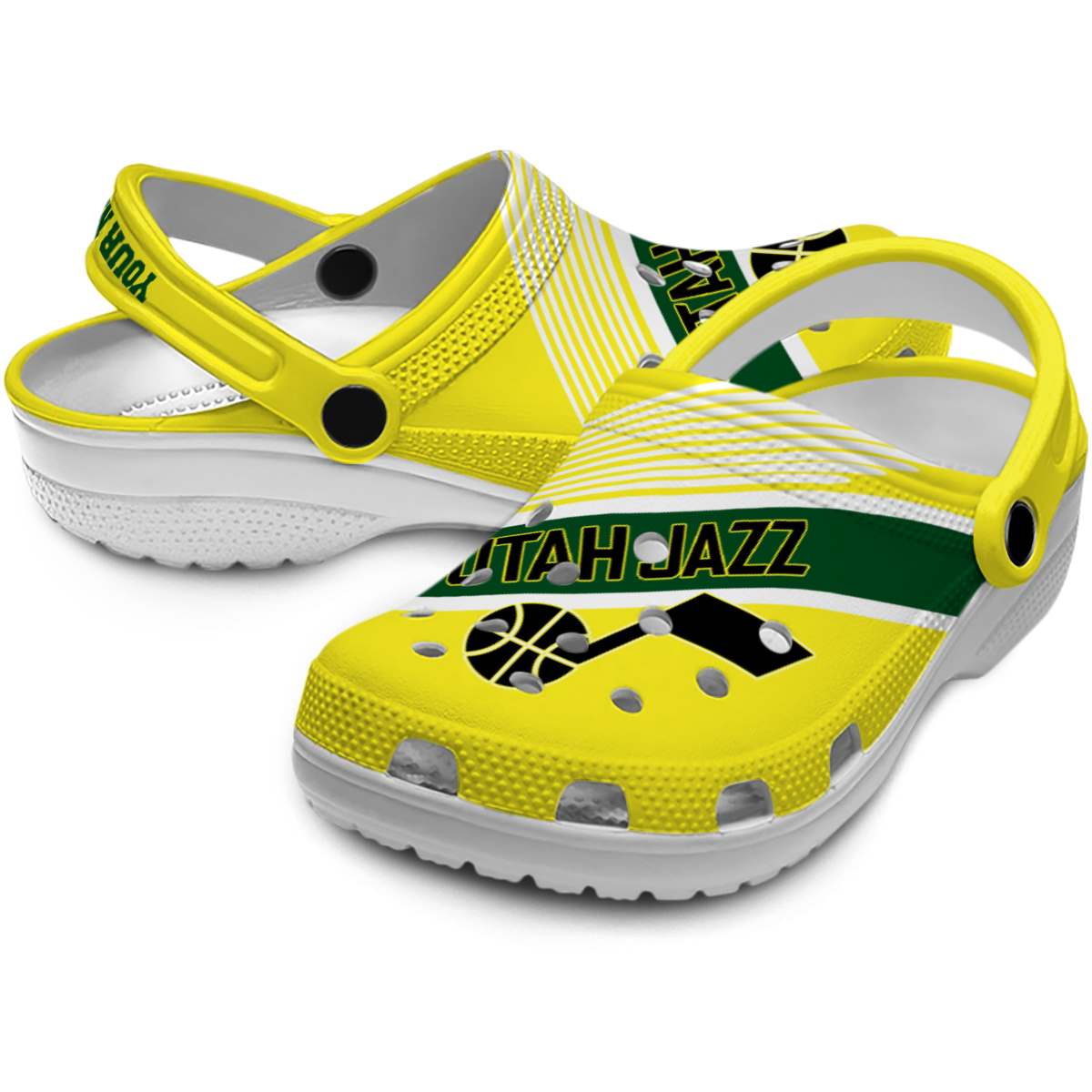 Custom Utah Jazz Vibrant Dual-Tone Clog - VivaCrocs