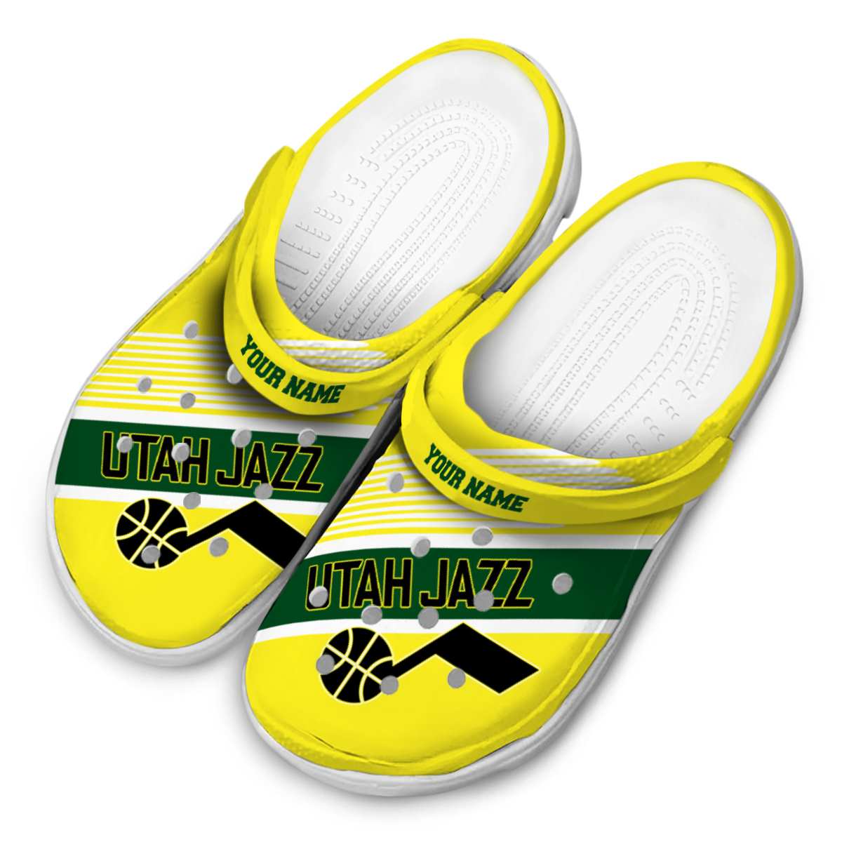 Custom Utah Jazz Vibrant Dual-Tone Clog - VivaCrocs
