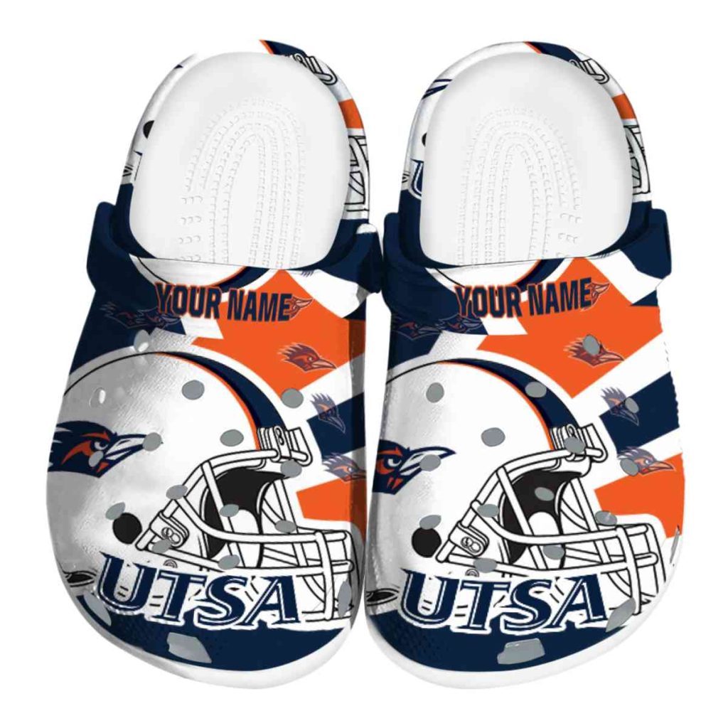 Custom UTSA Roadrunners Football Helmet Clog - VivaCrocs