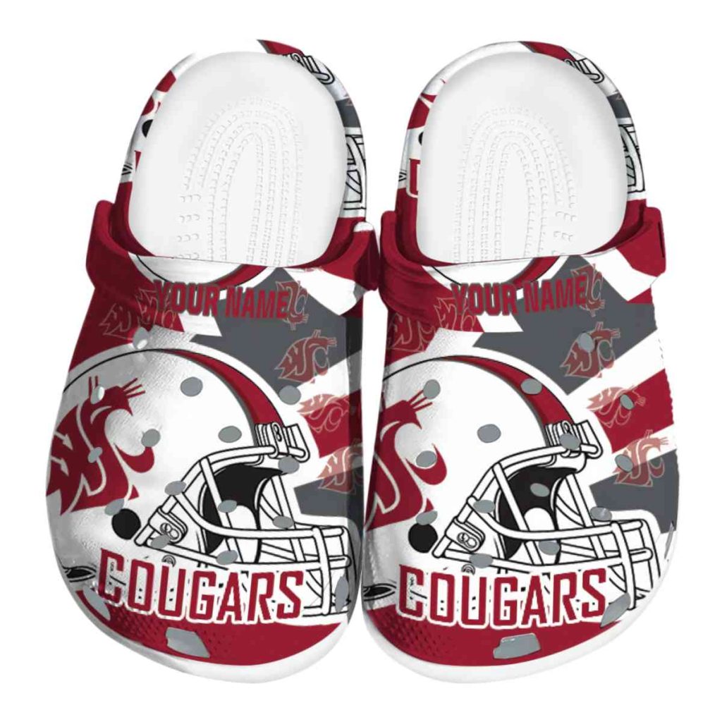 Custom Washington State Cougars Football Helmet Clog - VivaCrocs