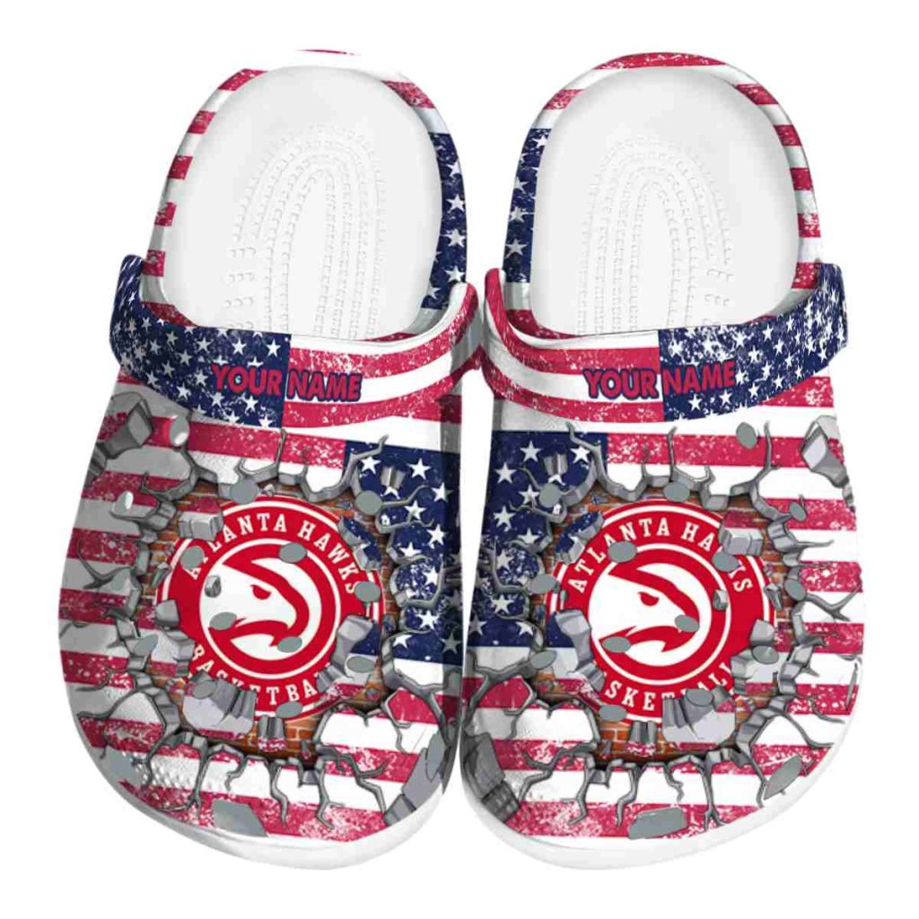 Customized Atlanta Hawks Freedom Splinter Clog - VivaCrocs