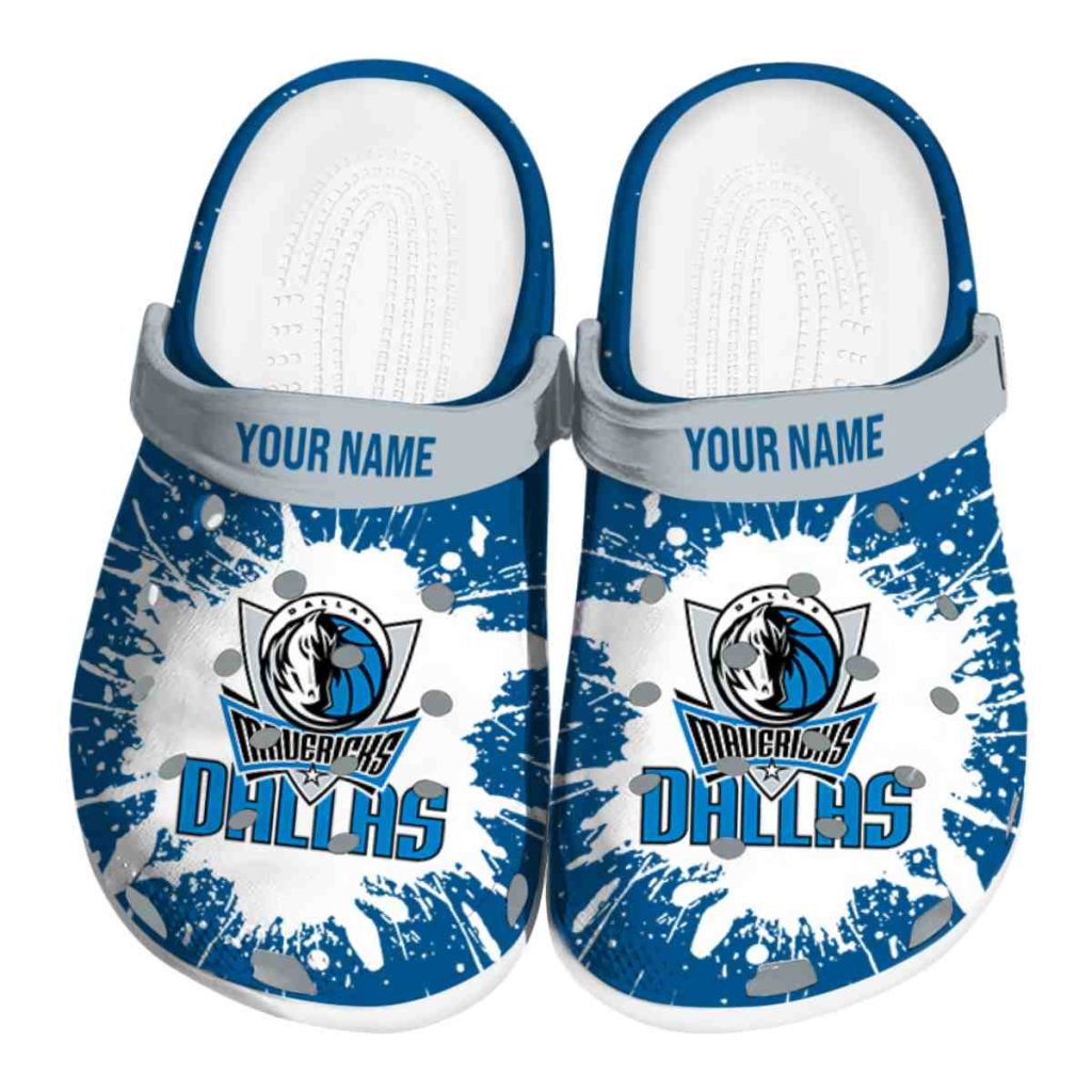 Customized Dallas Mavericks Splash Art Clog - VivaCrocs