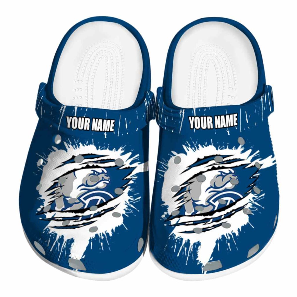 Customized Drake Bulldogs Splash Motif Background Clog - VivaCrocs