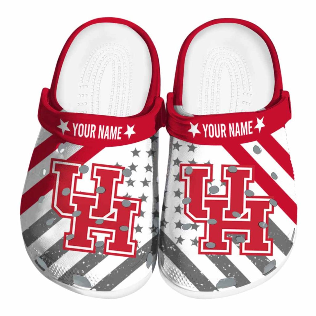 Customized Houston Cougars Star-Spangled Graphic Clog - VivaCrocs