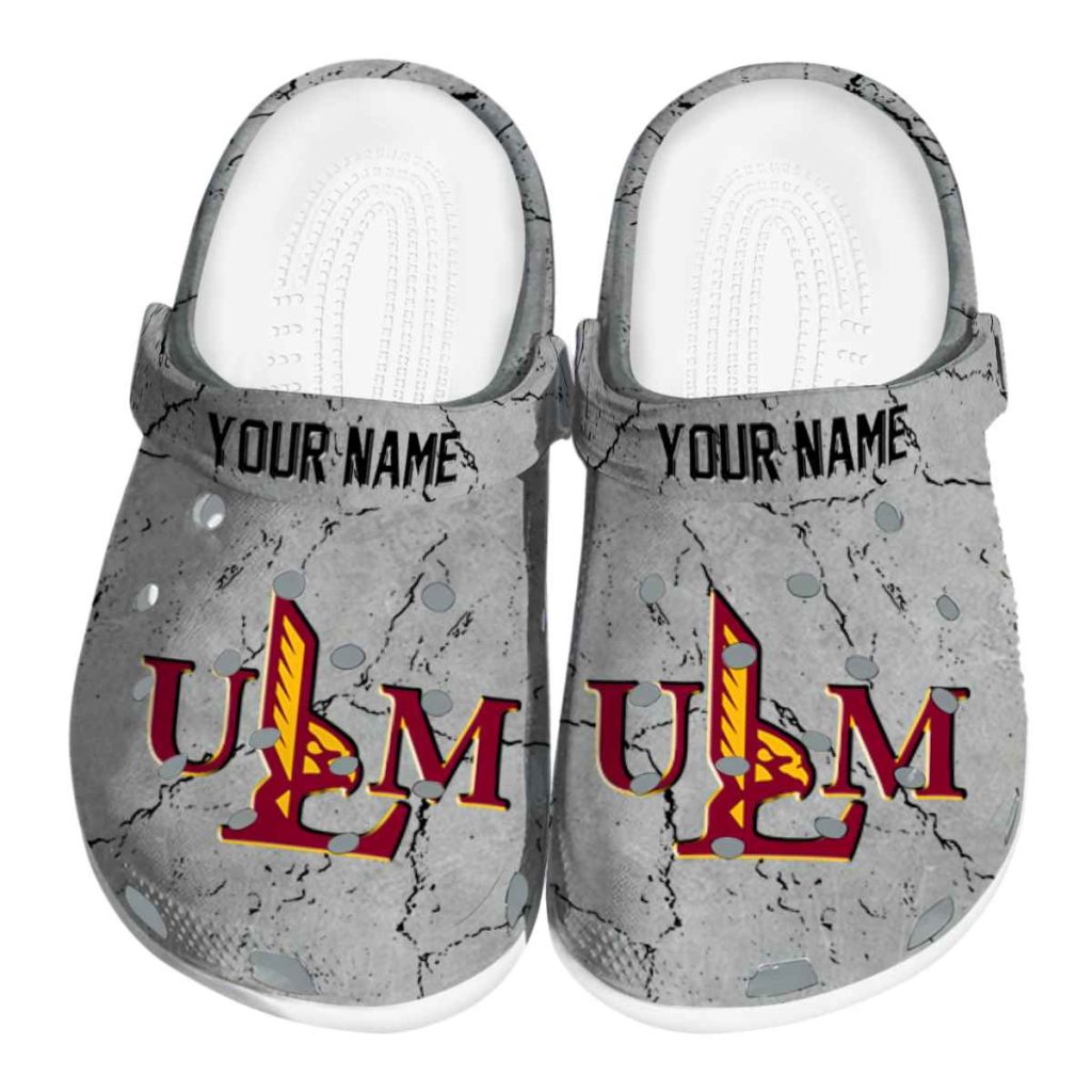 Customized Louisiana-Monroe Warhawks Cracked Texture Clog - VivaCrocs