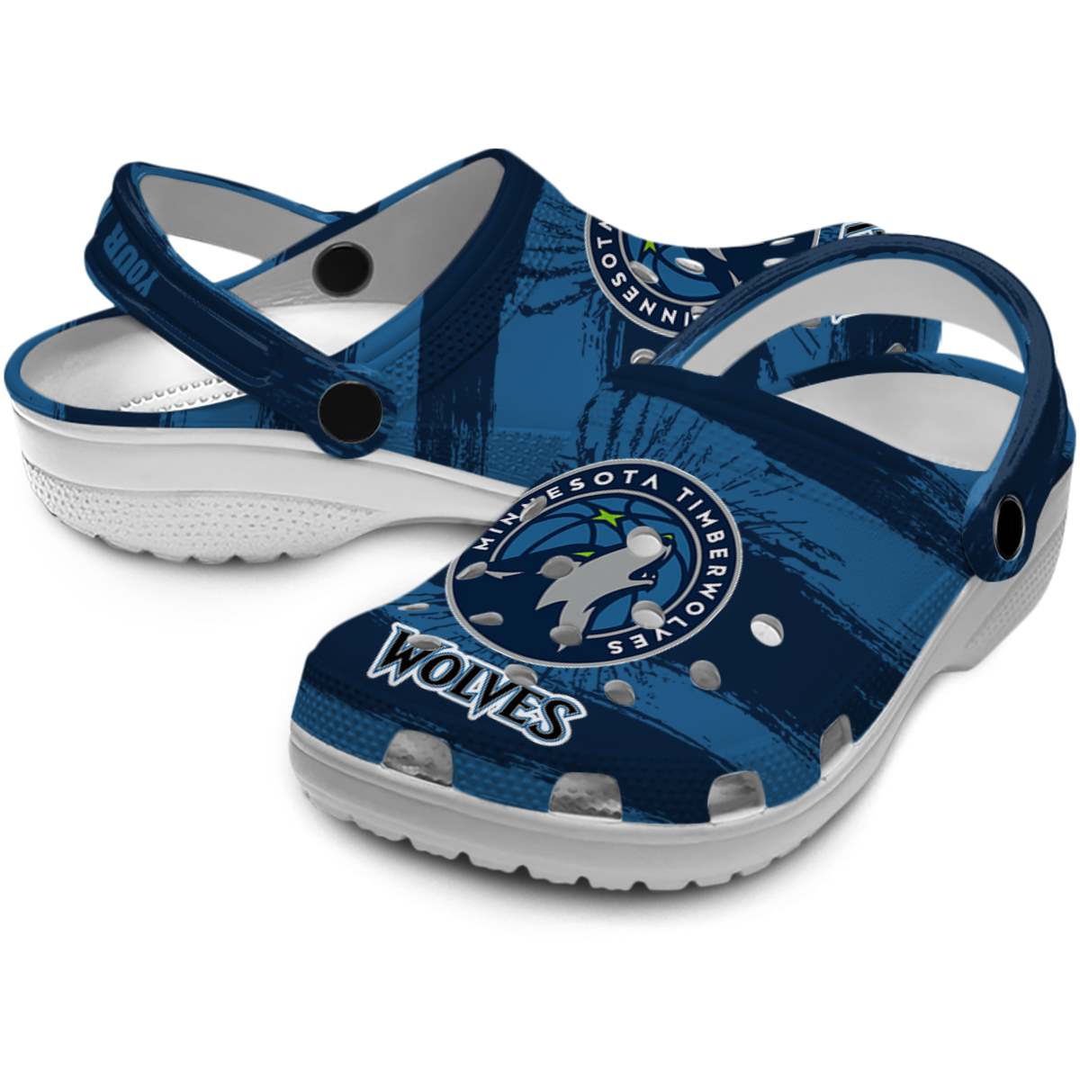 Customized Minnesota Timberwolves Paint Splatter Graphics Clog - VivaCrocs