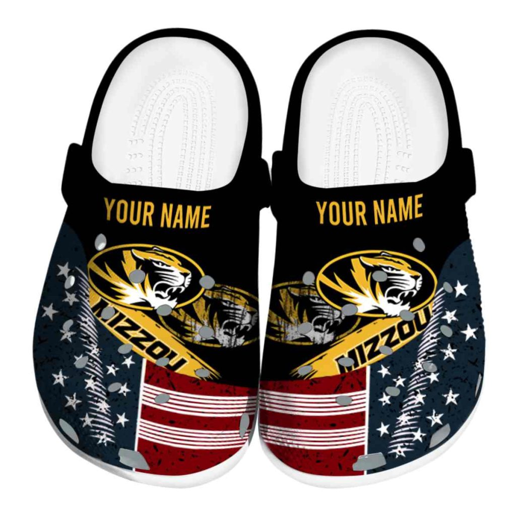 Customized Missouri Tigers Star-Spangled Side Pattern Clog - VivaCrocs