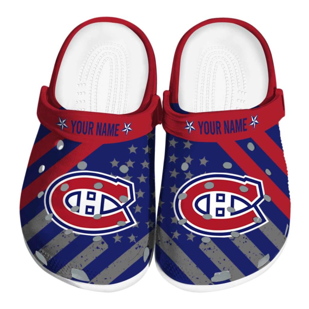 Customized Montreal Canadiens Star-Spangled Graphic Clog - VivaCrocs