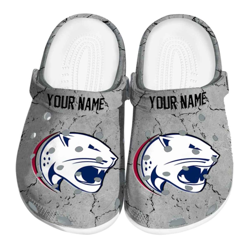 Customized South Alabama Jaguars Cracked Texture Clog - VivaCrocs