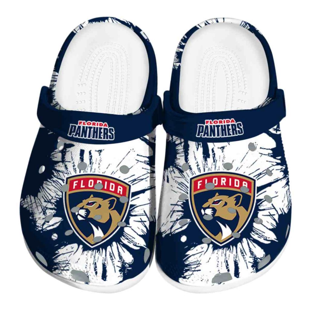 Florida Panthers Splatter Graphics Clog - VivaCrocs