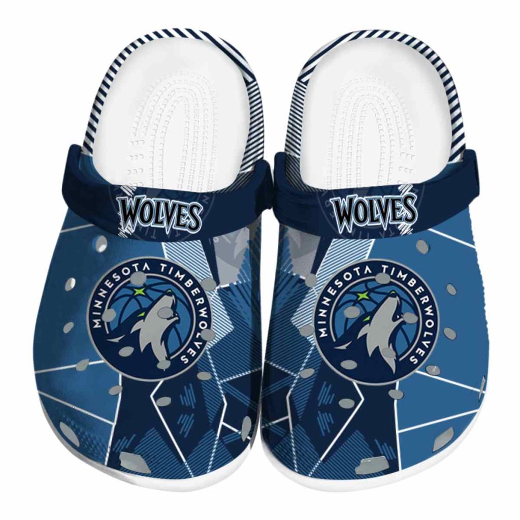 Minnesota Timberwolves Geometric Background Clog - VivaCrocs
