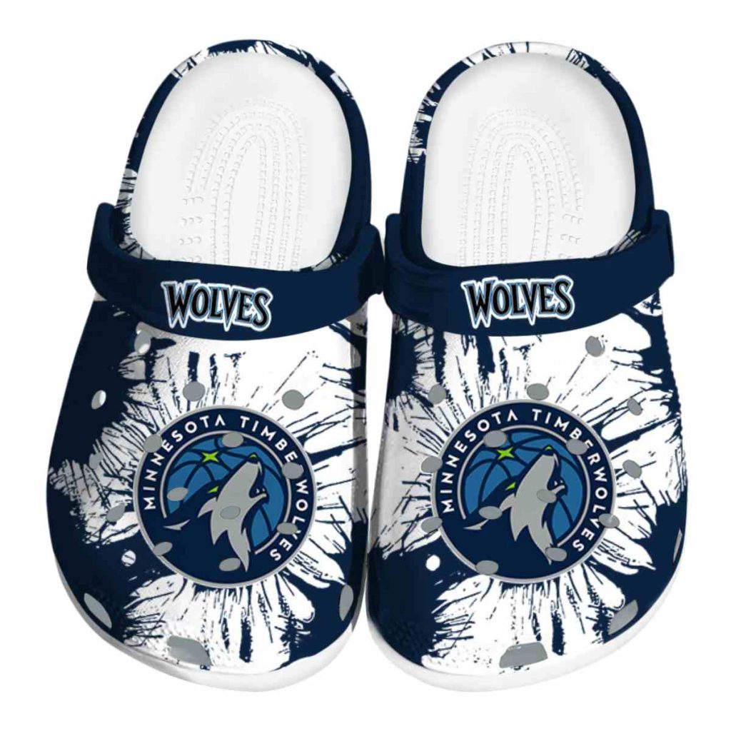 Minnesota Timberwolves Splatter Graphics Clog - VivaCrocs