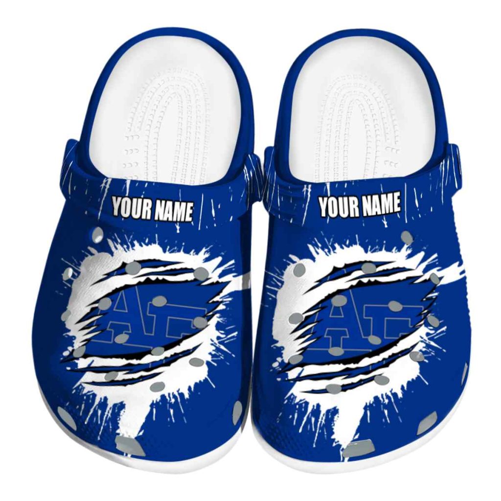 Personalized Air Force Falcons Splash Motif Background Clog - VivaCrocs