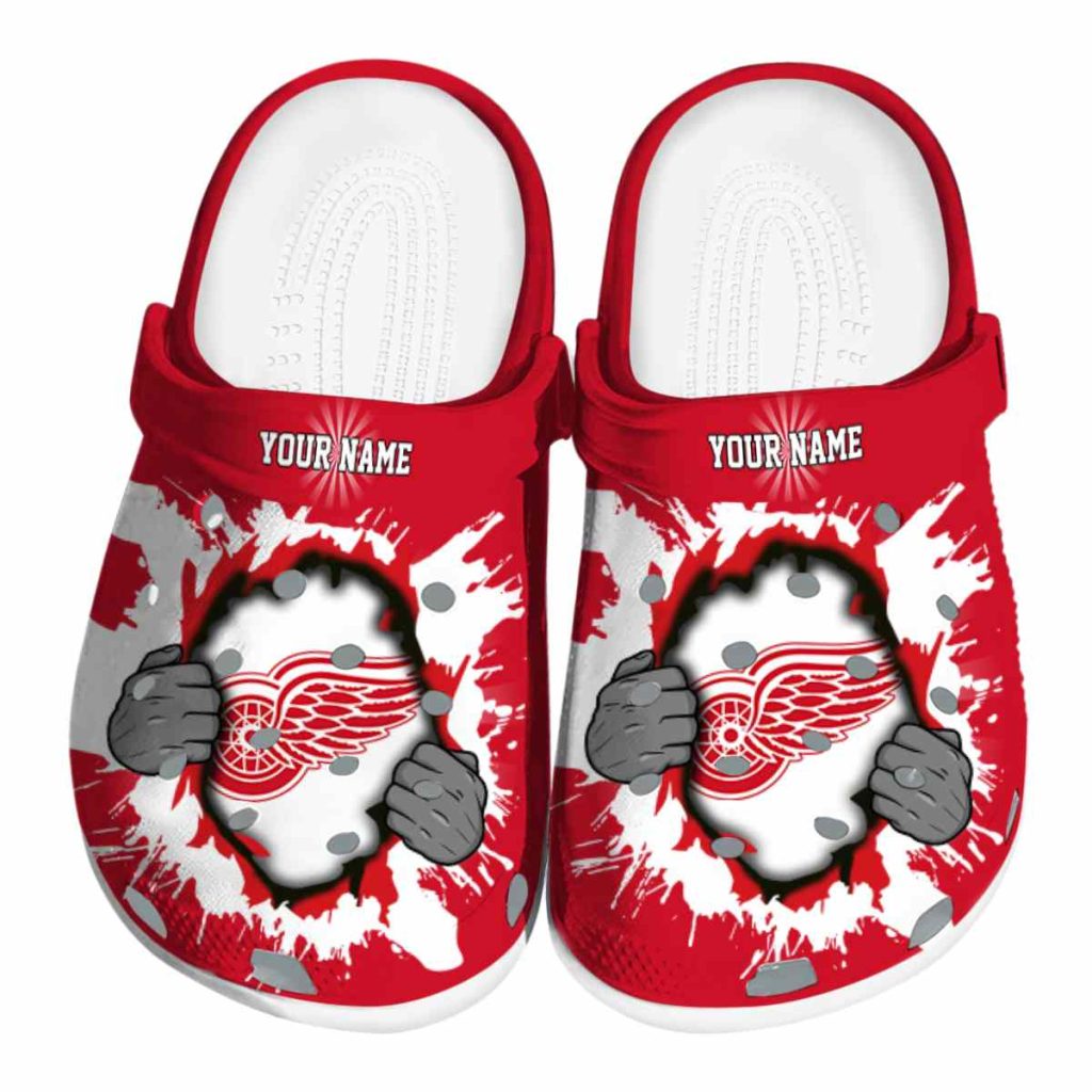 Personalized Detroit Red Wings Gripping Hand Clog - VivaCrocs