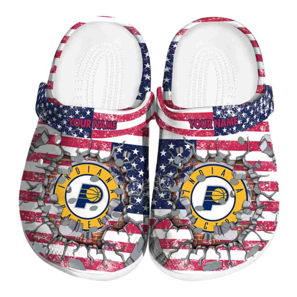 Personalized Indiana Pacers Freedom Splinter Clog - VivaCrocs