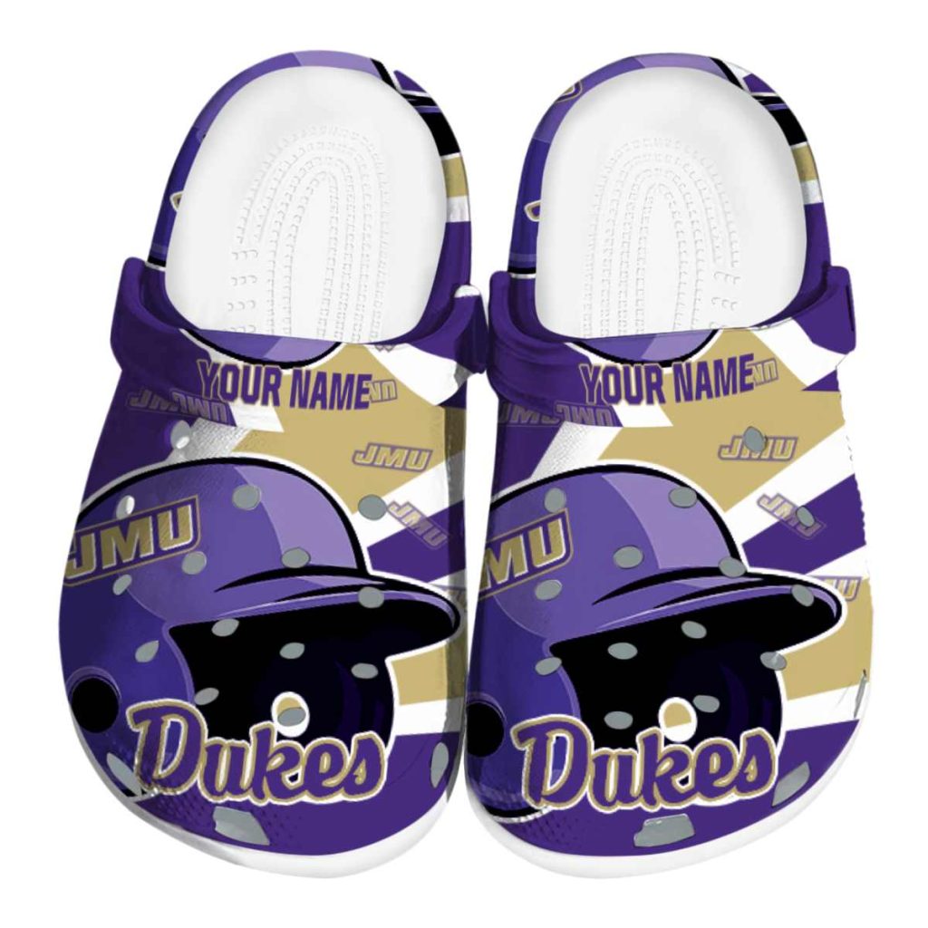 Personalized James Madison Dukes Baseball Helmet Clog - VivaCrocs