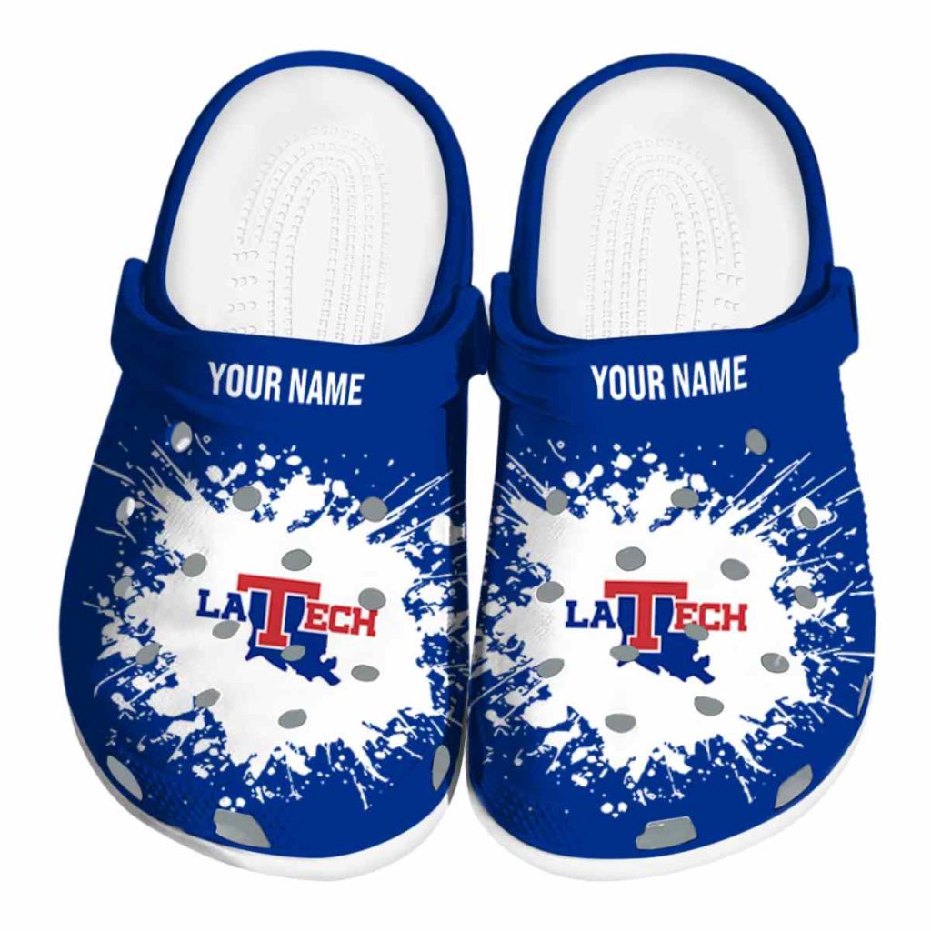 Personalized LA Tech Splatter Background Clog - VivaCrocs