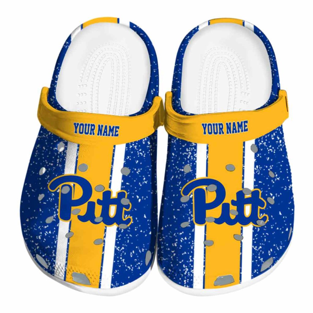 Personalized Pittsburgh Panthers Vertical Stripes Clog - VivaCrocs