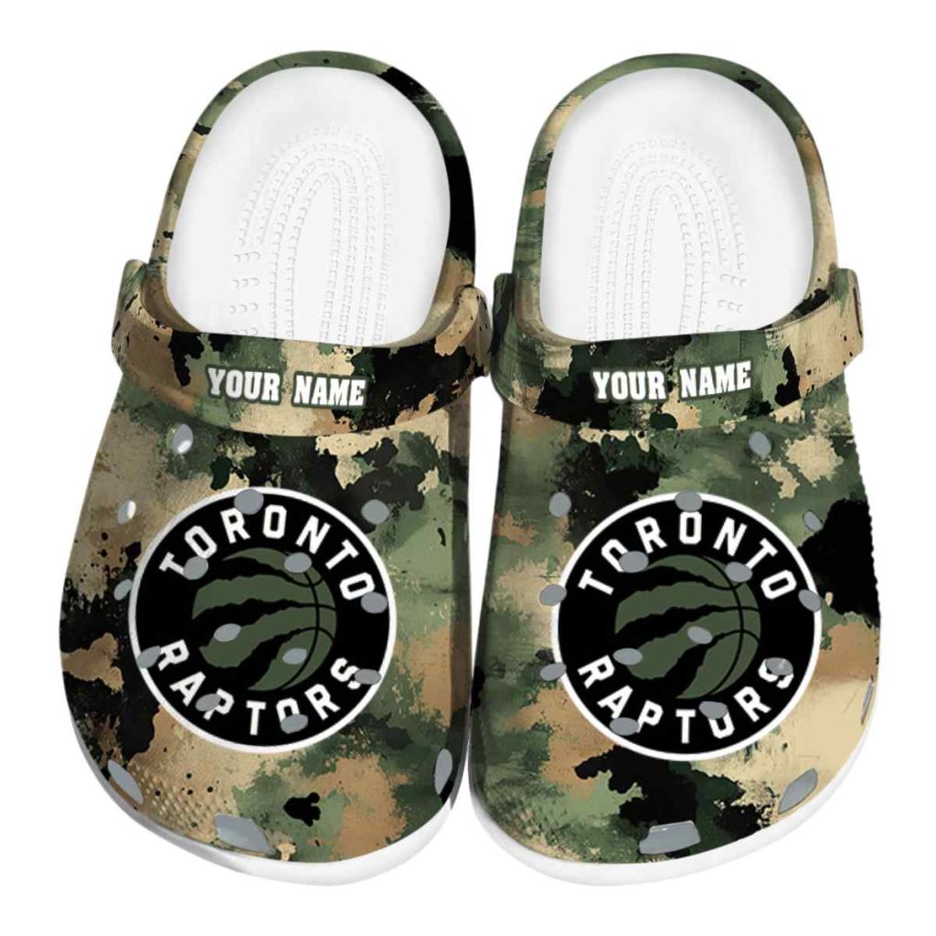 Personalized Toronto Raptors Camouflage Craze Clog - VivaCrocs