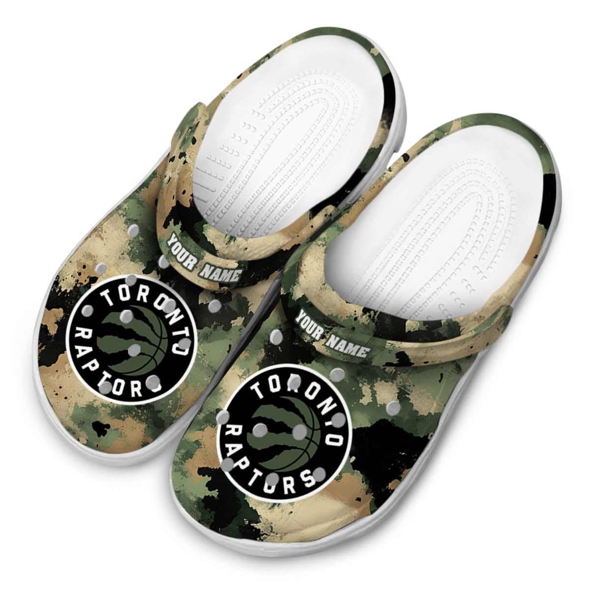 Personalized Toronto Raptors Camouflage Craze Clog - VivaCrocs