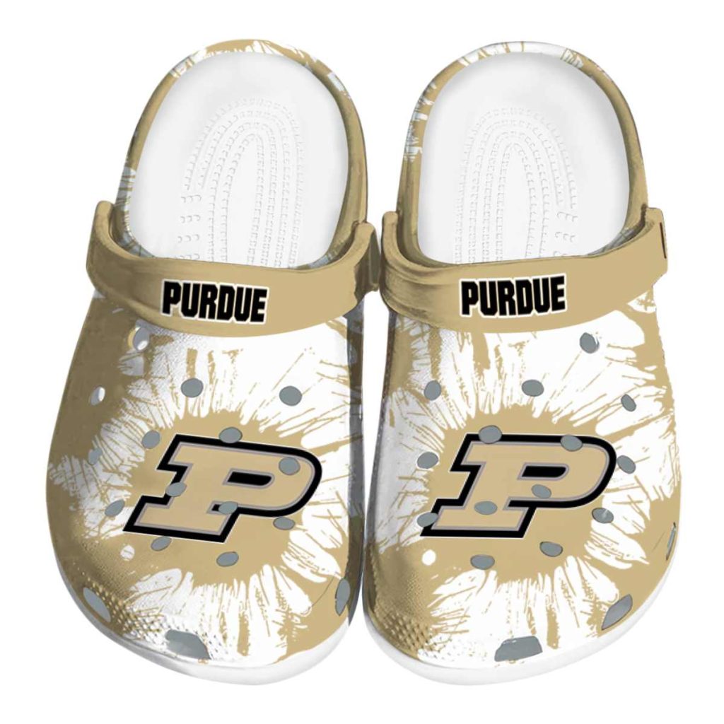Purdue Boilermakers Splatter Graphics Clog - VivaCrocs